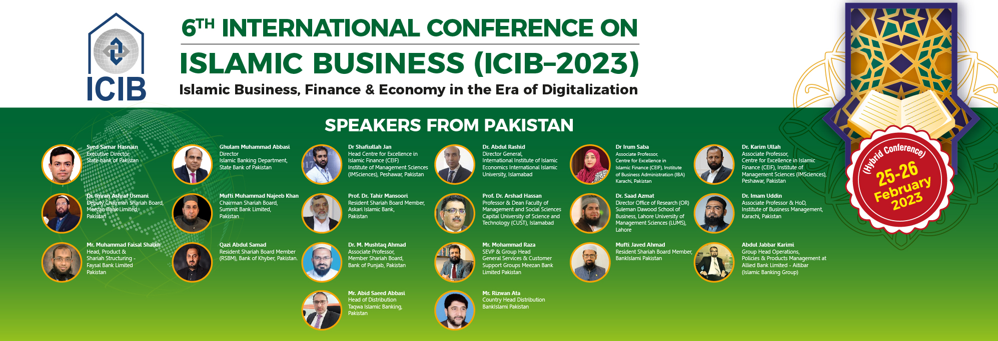 International Conference on Islamic Business – 6th International ...