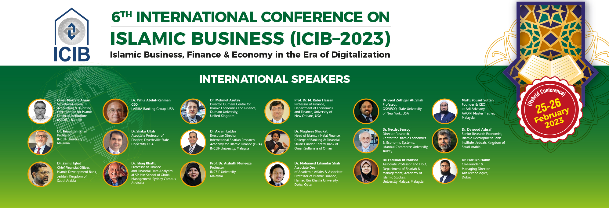 International Conference on Islamic Business – 6th International ...